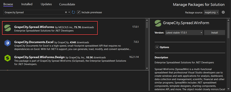 Migrate .NET Framework Project to .NET 8 Platform | Spread Windows Forms 18
